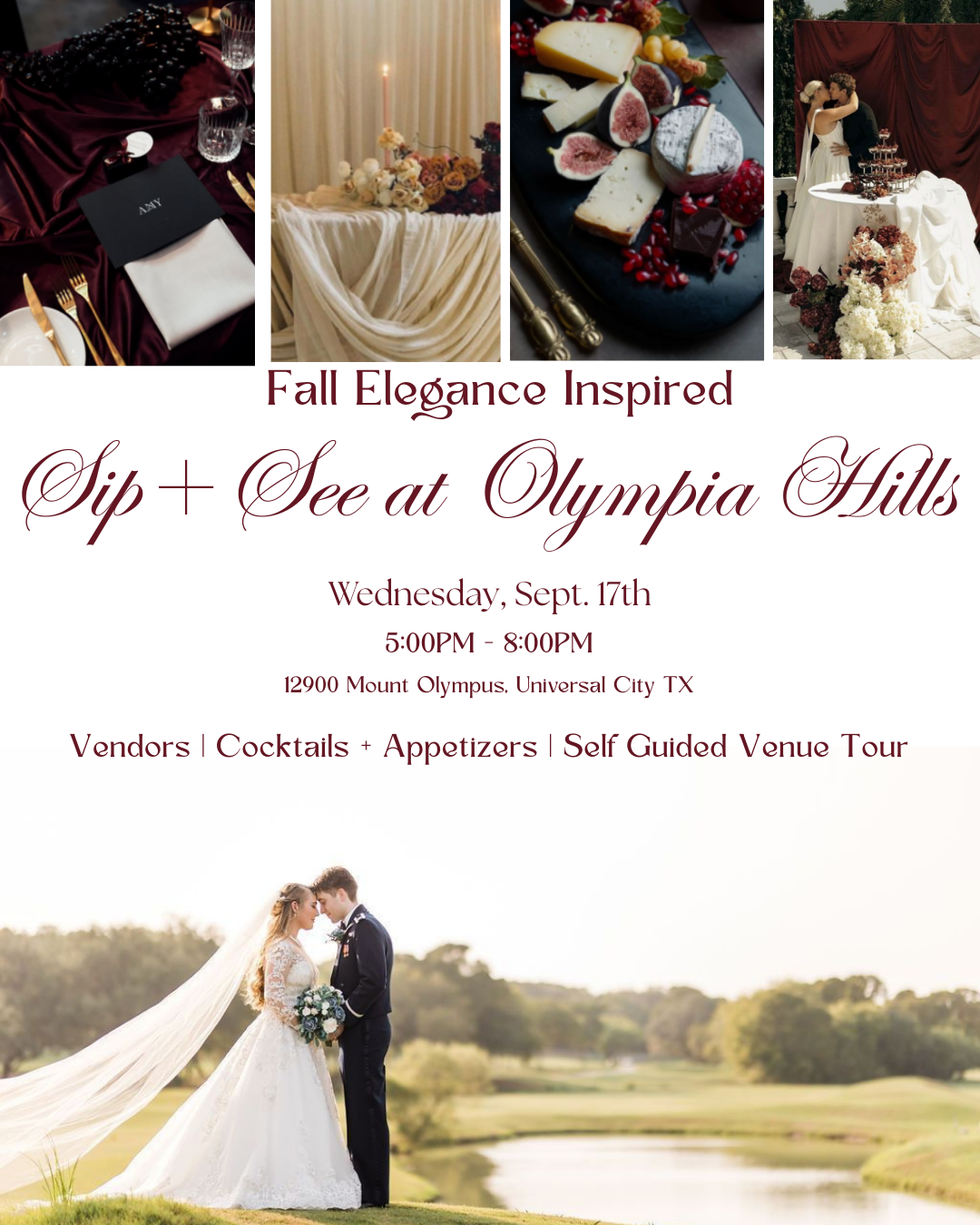 Sip and See on 9/17 - Olympia Hills Golf & Event Center